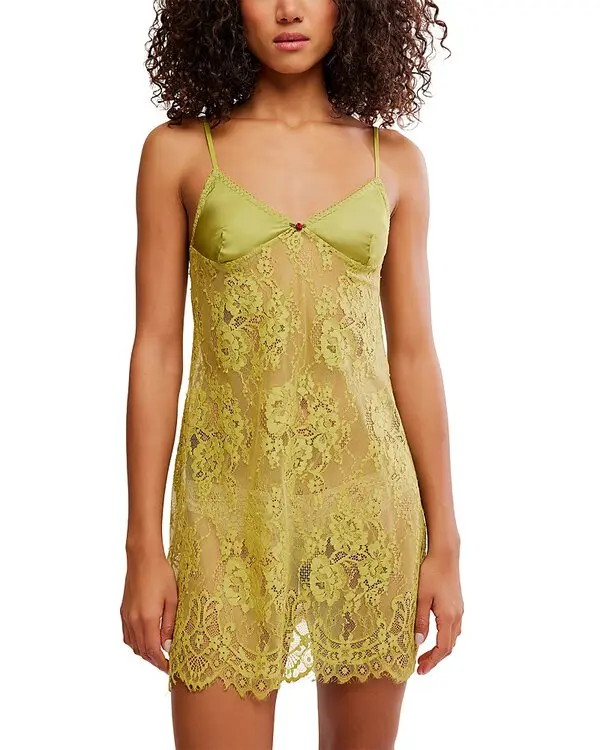 Free People Right Here Right Now Nightgown - Lentil Sprout