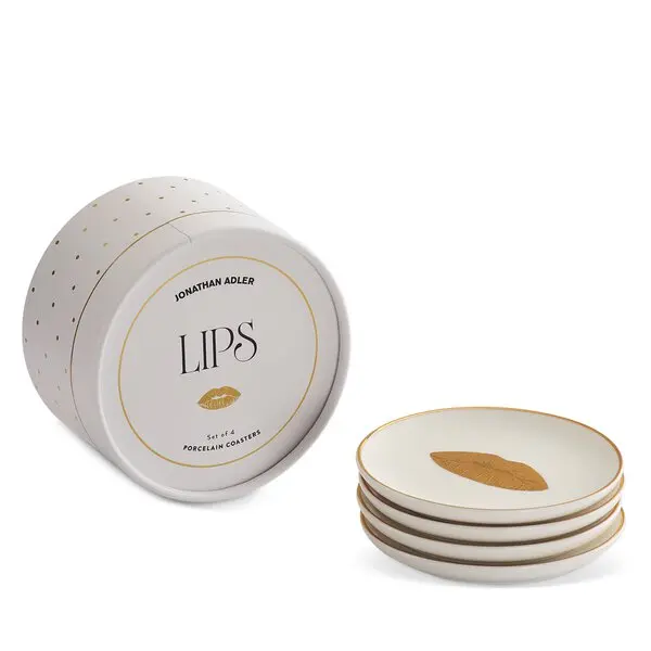 Jonathan Adler Lip Coasters, Set Of 4