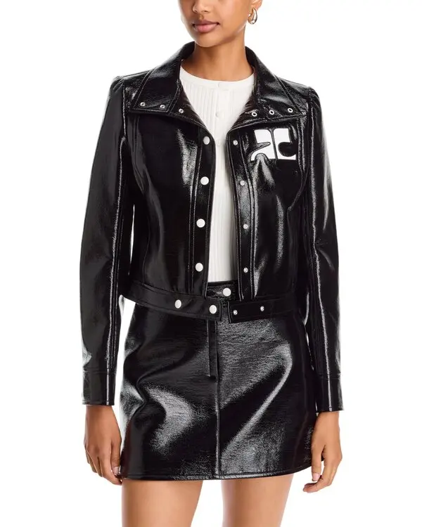 COURREGES Reedition Vinyl Jacket - Black