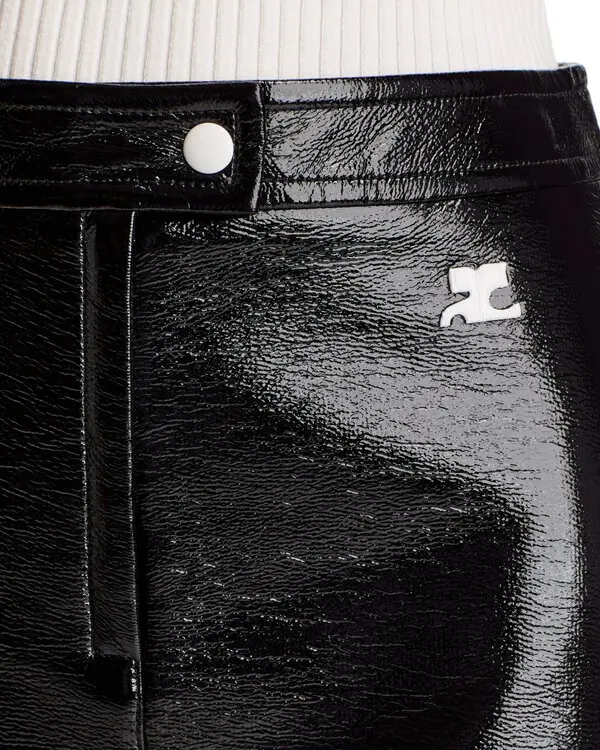 COURREGES Reedition Vinyl Mini Skirt - Black