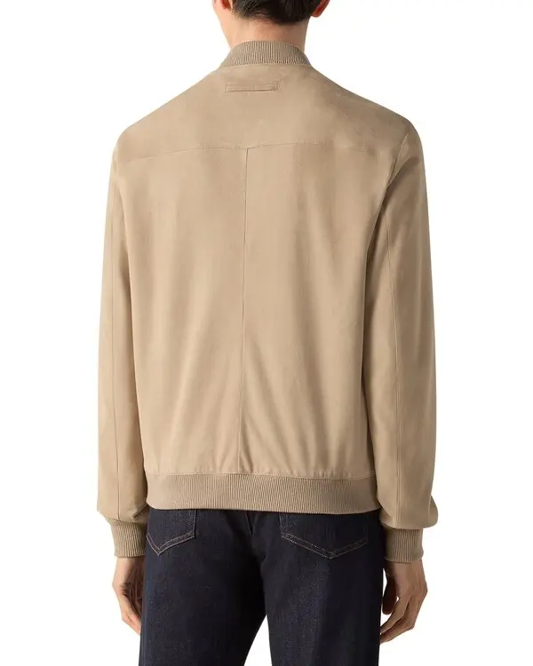 Zegna Suede Leather Bomber Jacket