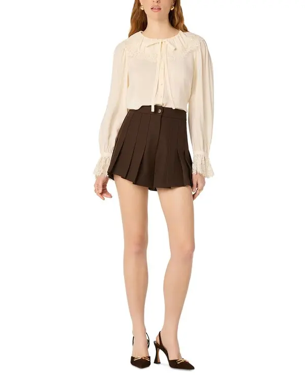 Astr The Label Emberly Lace Trim Blouse
