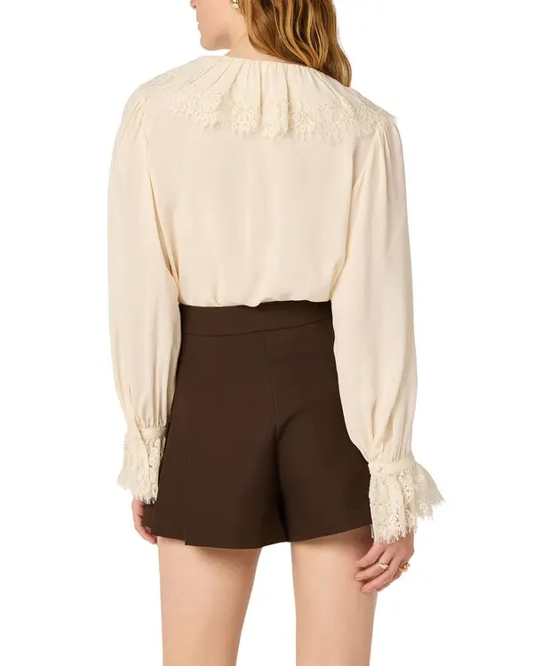 Astr The Label Emberly Lace Trim Blouse
