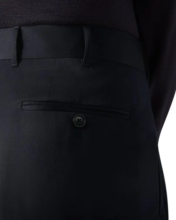 Zegna Trofeo Slim Fit Wool Trousers - Navy Blue