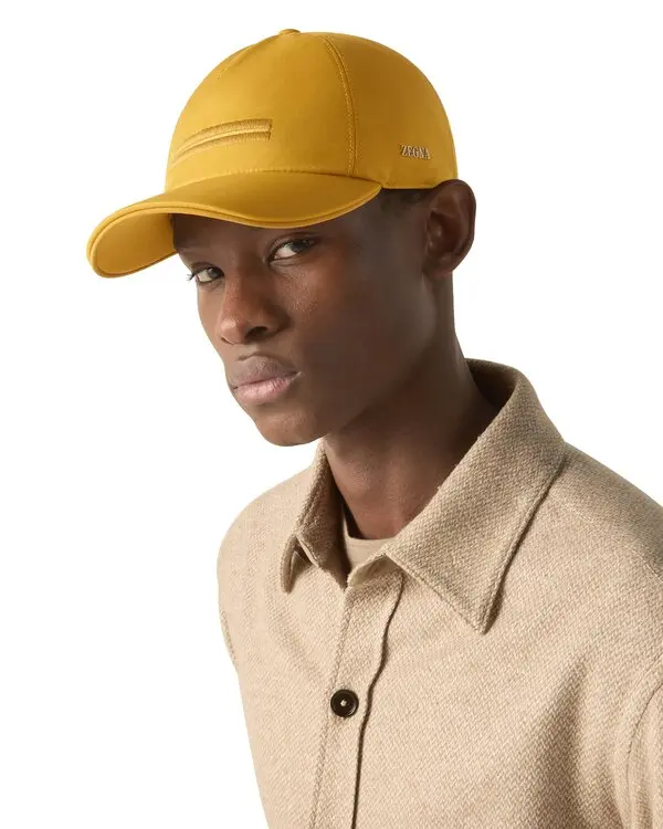 Zegna Fw26 Drop 1 Microfiber Motorin Baseball Cap - Yellow