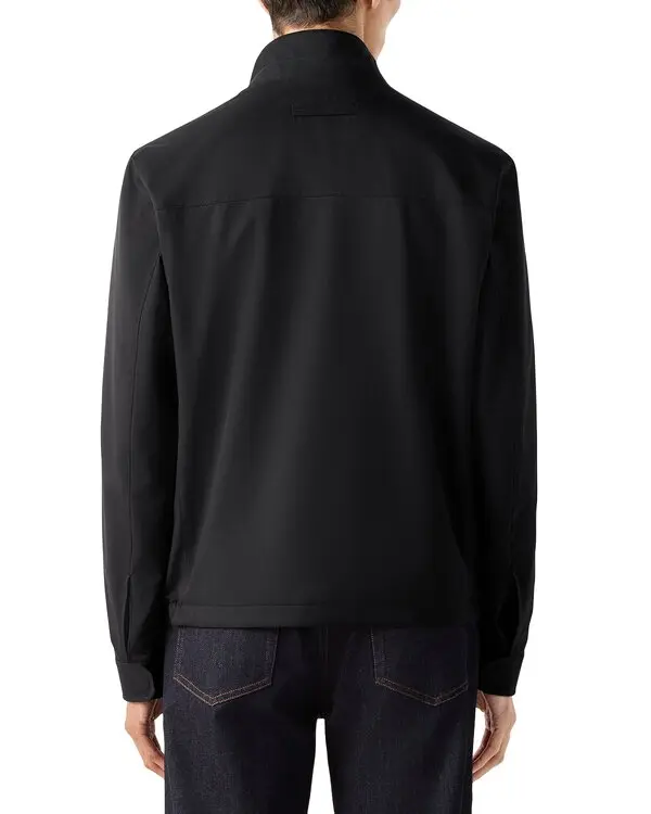 Zegna Microfiber Motorin Blouson Jacket - Navy Blue