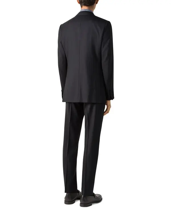 Zegna Trofeo Regular Fit Wool Suit - Dark Grey