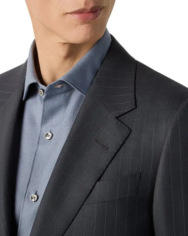 Zegna Trofeo Regular Fit Wool Suit - Dark Grey