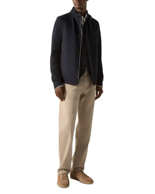 Zegna Cashseta Cashmere Blend Full Zip Cardigan Sweater