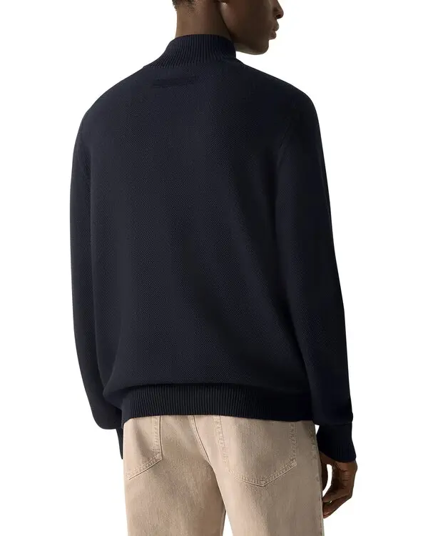 Zegna Cashseta Cashmere Blend Full Zip Cardigan Sweater