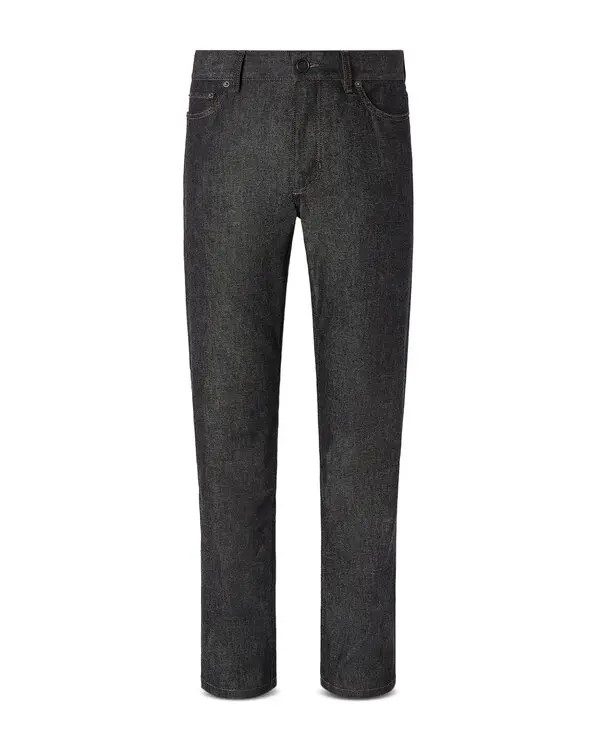 Zegna Roccia Slim Fit Cotton Blend Stretch Jeans - Black