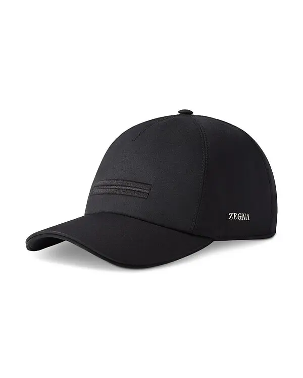 Zegna Microfiber Motorin Baseball Cap - Black