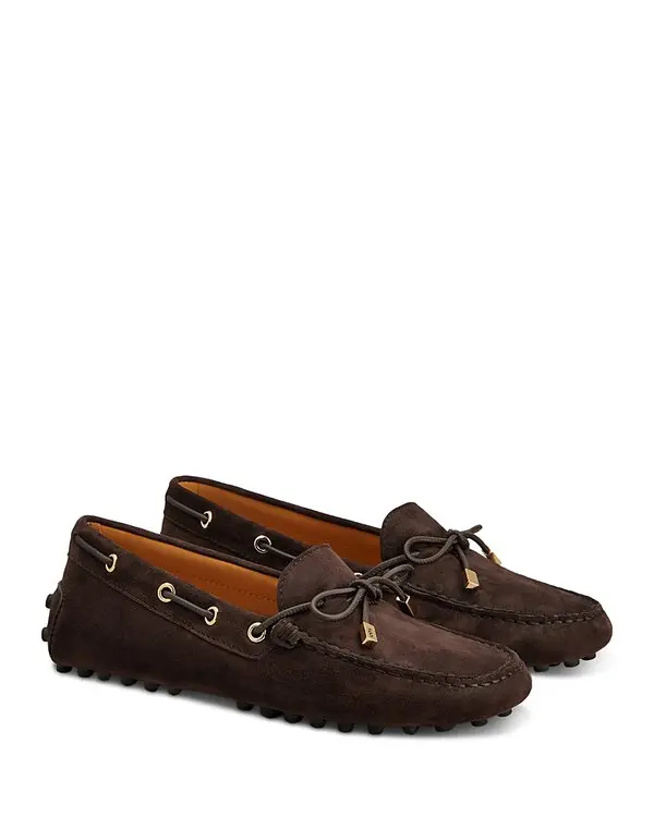 TOD'S Gommino Suede Loafers - Dark Brown