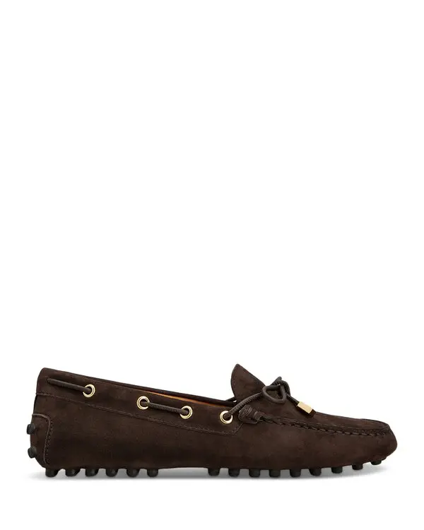 TOD'S Gommino Suede Loafers - Dark Brown