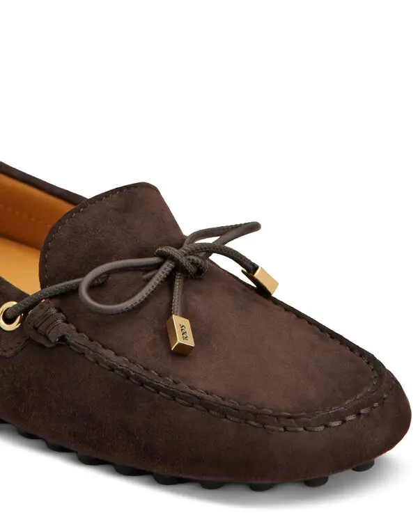 TOD'S Gommino Suede Loafers - Dark Brown