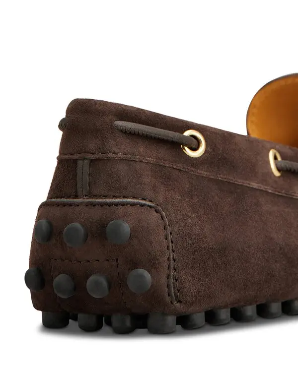 TOD'S Gommino Suede Loafers - Dark Brown