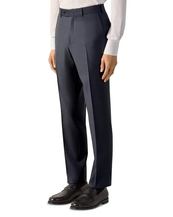 Zegna Trofeo Regular Fit Wool Suit - Dark Blue