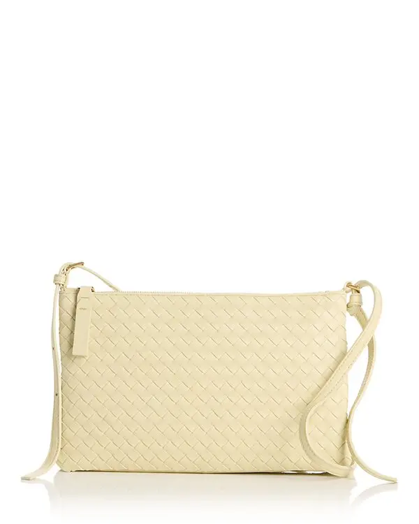 Bottega Veneta Gemellini Piccolo Pouch Intrecciato Leather Shoulder Bag - Sour/brass