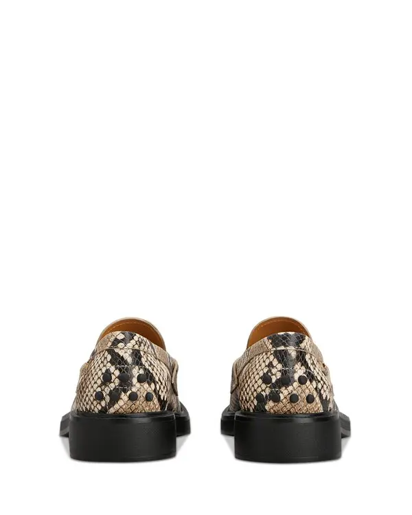 TOD'S Embossed Leather Loafers
