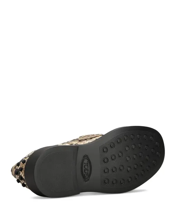 TOD'S Embossed Leather Loafers