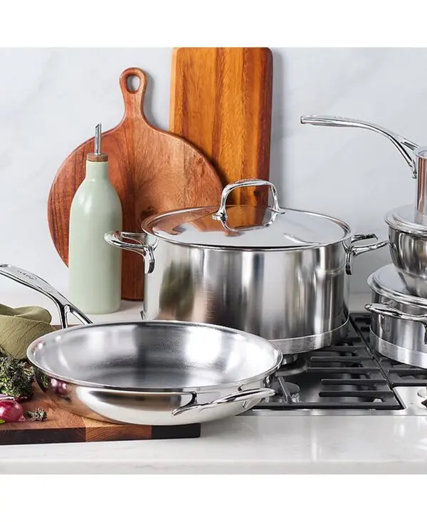 DEMEYERE Atlantis 7 Proline Stainless Steel Fry Pan With Helper Handle, 12.6