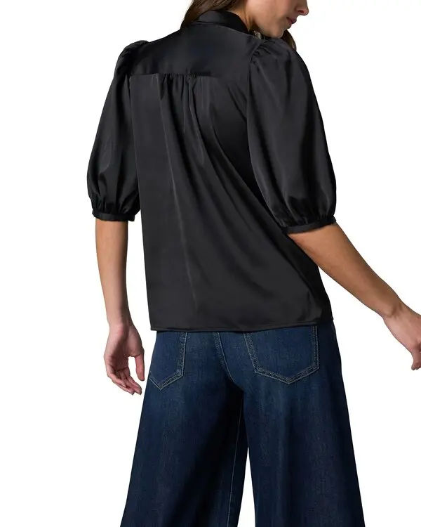 LIVERPOOL Tie Neck Puff Sleeve Blouse