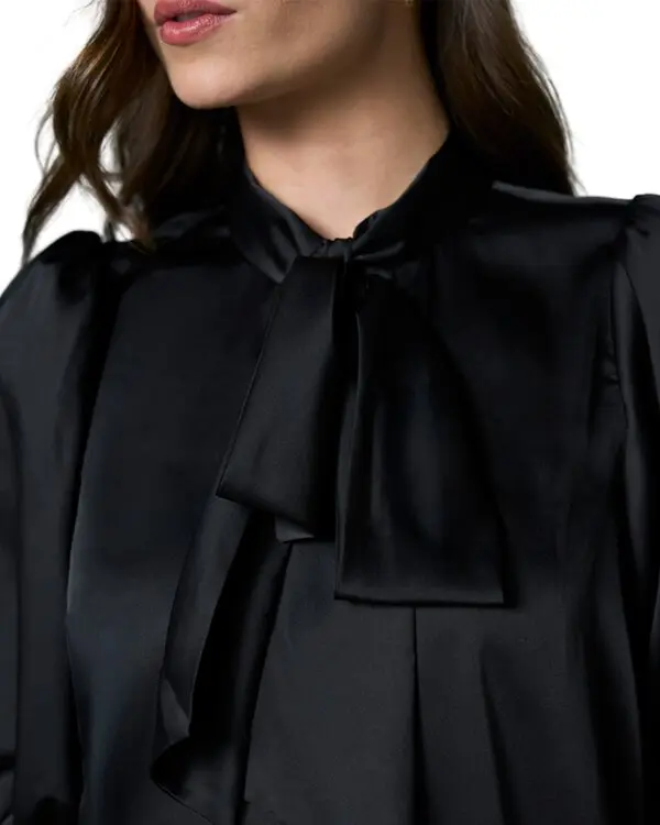 LIVERPOOL Tie Neck Puff Sleeve Blouse