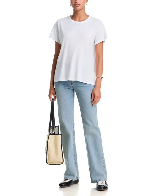 The Great. The Boxy Cotton Crewneck Tee - True White