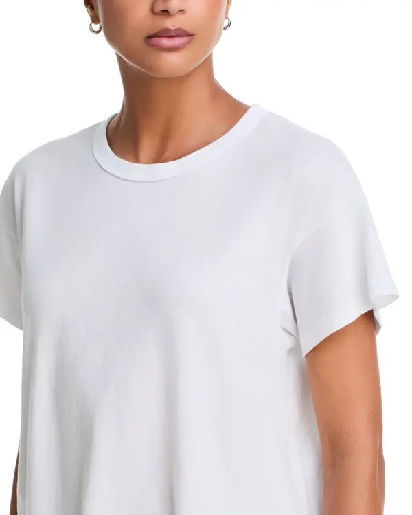 The Great. The Boxy Cotton Crewneck Tee - True White