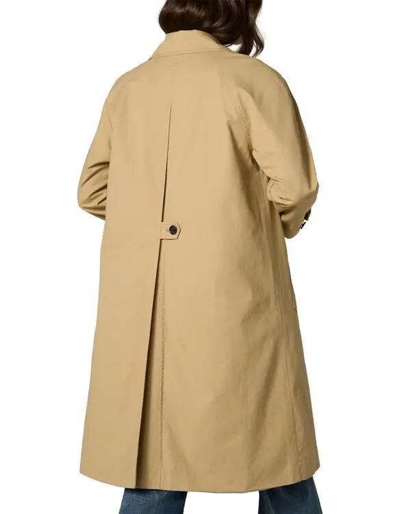 LIVERPOOL Pleat Back Raglan Sleeve Cotton Coat