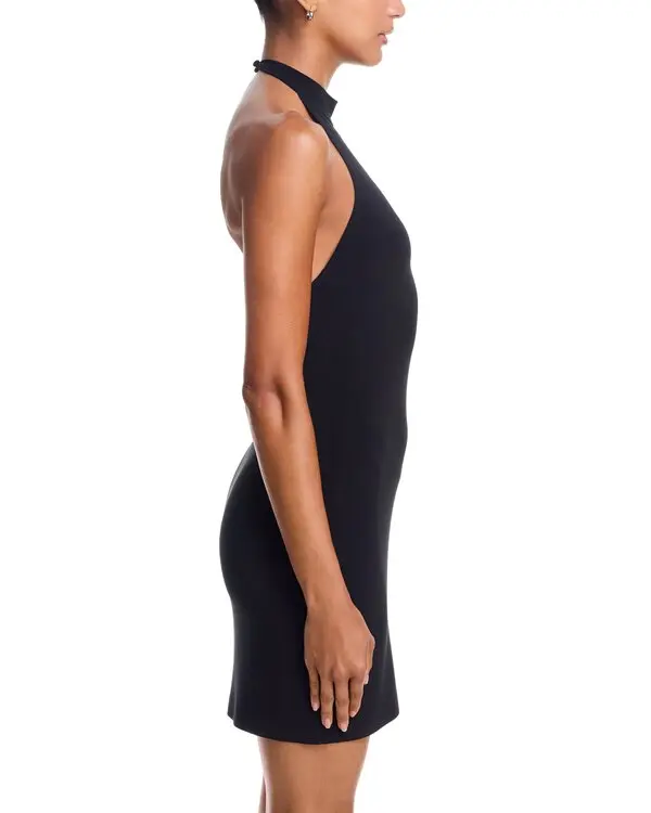 Norma Kamali Halter Back Tie Mini Dress