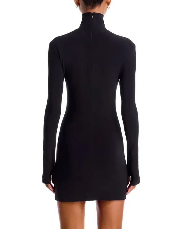 Norma Kamali Long Sleeve Turtleneck Mini Dress