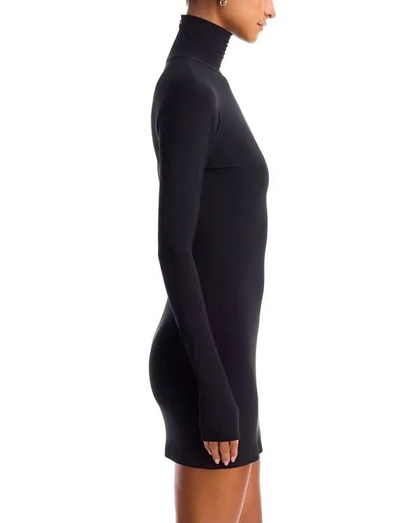 Norma Kamali Long Sleeve Turtleneck Mini Dress