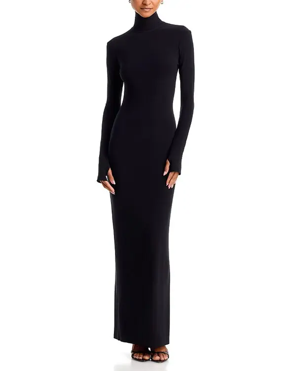 Norma Kamali Turtleneck Long Sleeve Dress