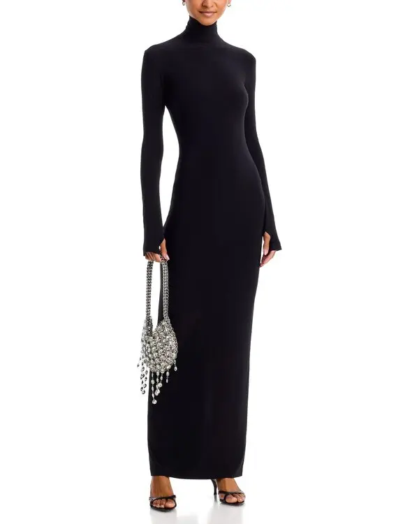 Norma Kamali Turtleneck Long Sleeve Dress