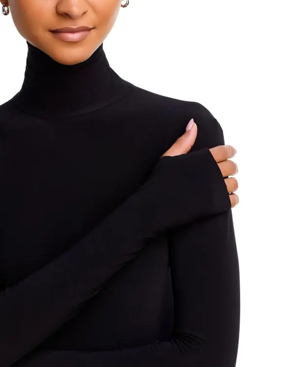 Norma Kamali Turtleneck Long Sleeve Dress