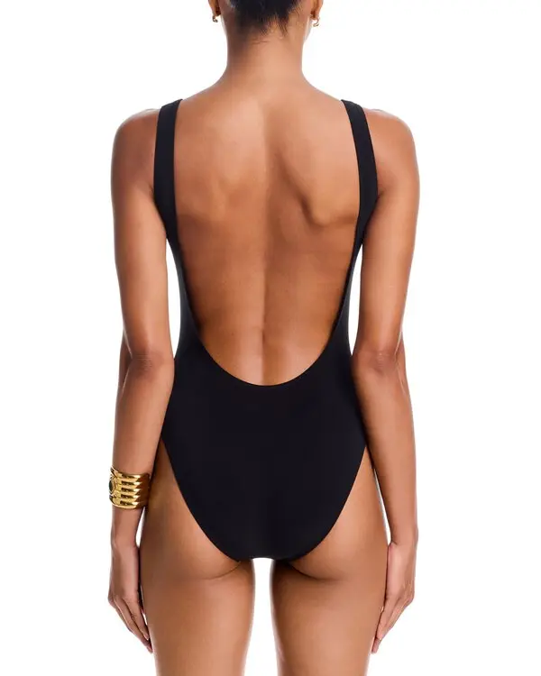 Norma Kamali Super Low Back Scoop Neck One Piece Swimsuit