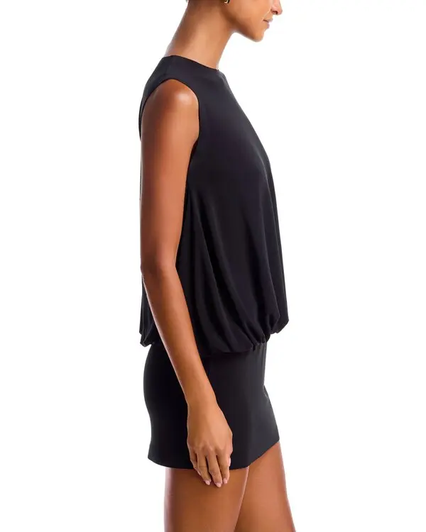 Norma Kamali Sleeveless Babydoll Mini Dress