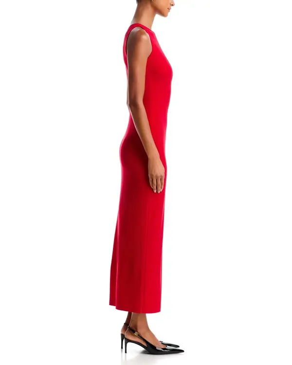 Norma Kamali One Shoulder Side Slit Long Dress