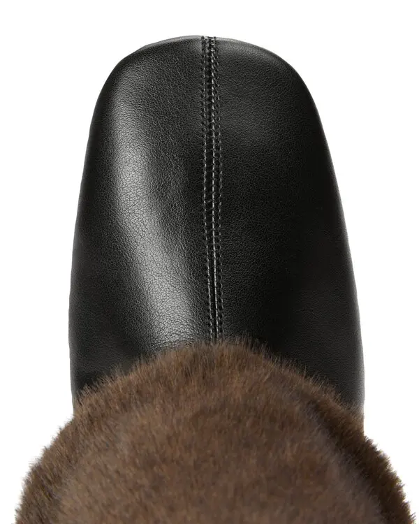 Stella McCartney Faux Fur Trimmed Ankle Boots