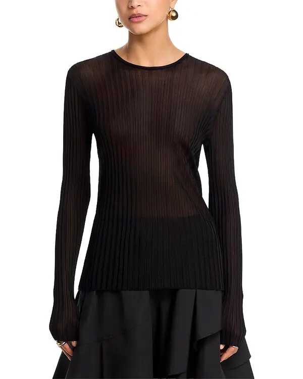 Co Mixed Long Sleeve Knit Shirt