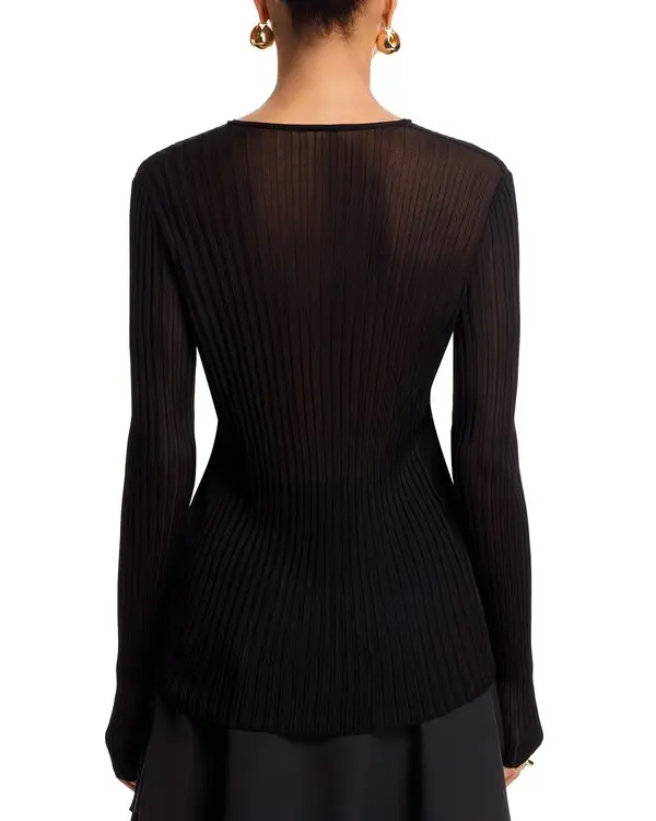 Co Mixed Long Sleeve Knit Shirt