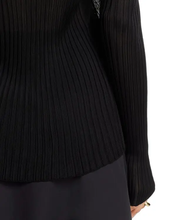 Co Mixed Long Sleeve Knit Shirt