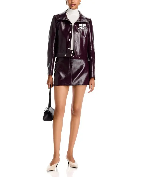 COURREGES Vinyl Reedition Faux Leather Skirt