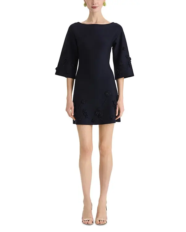 Oscar De La Renta Wool Blend Mini Dress