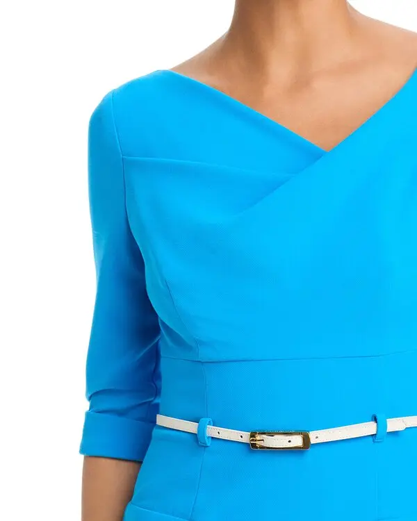 Black Halo Three Quarter Sleeve Jackie O Sheath Dress