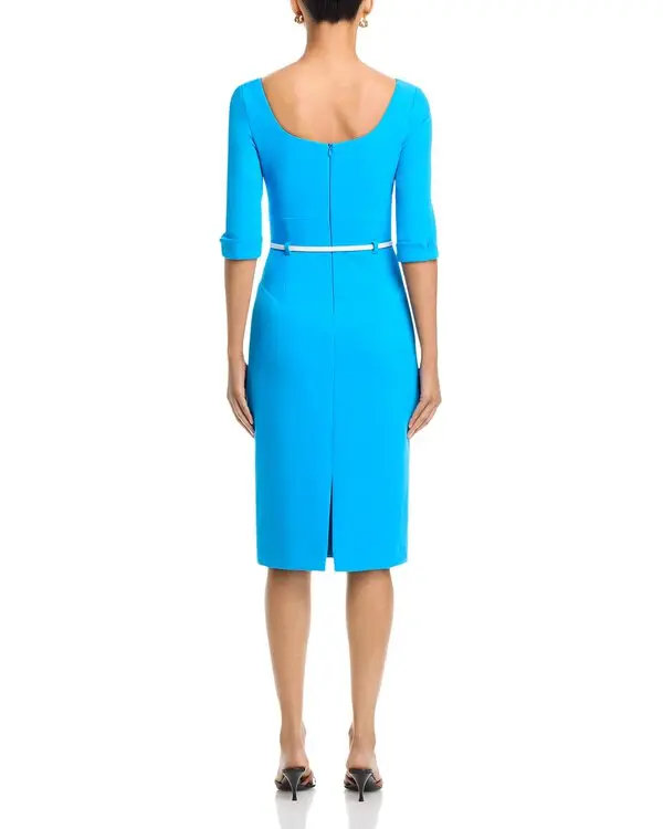 Black Halo Three Quarter Sleeve Jackie O Sheath Dress