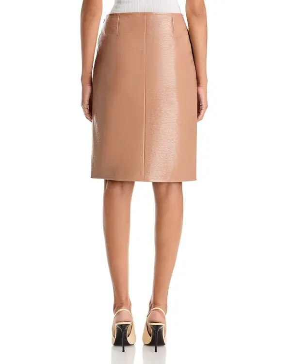COURREGES Faux Leather Skirt - Bronzer
