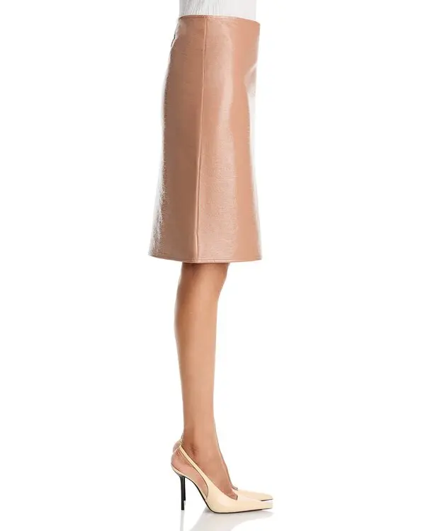COURREGES Faux Leather Skirt - Bronzer