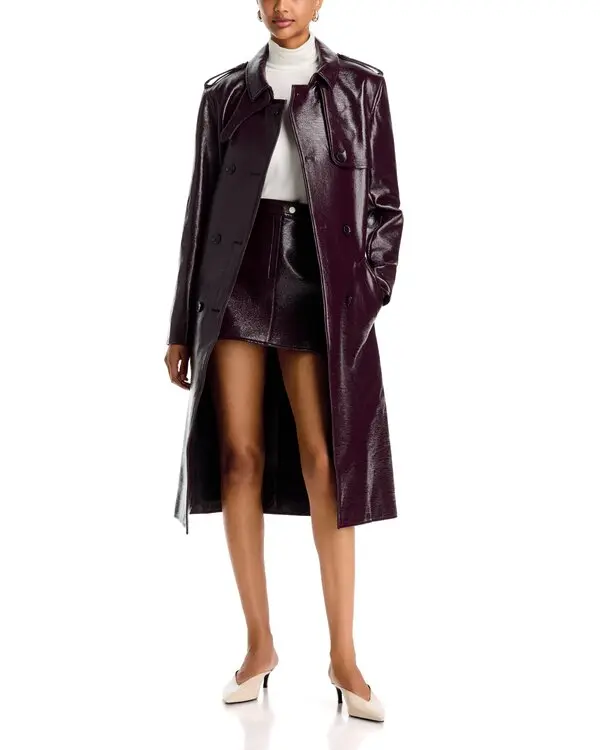 COURREGES Vinyl Faux Leather Trench Coat